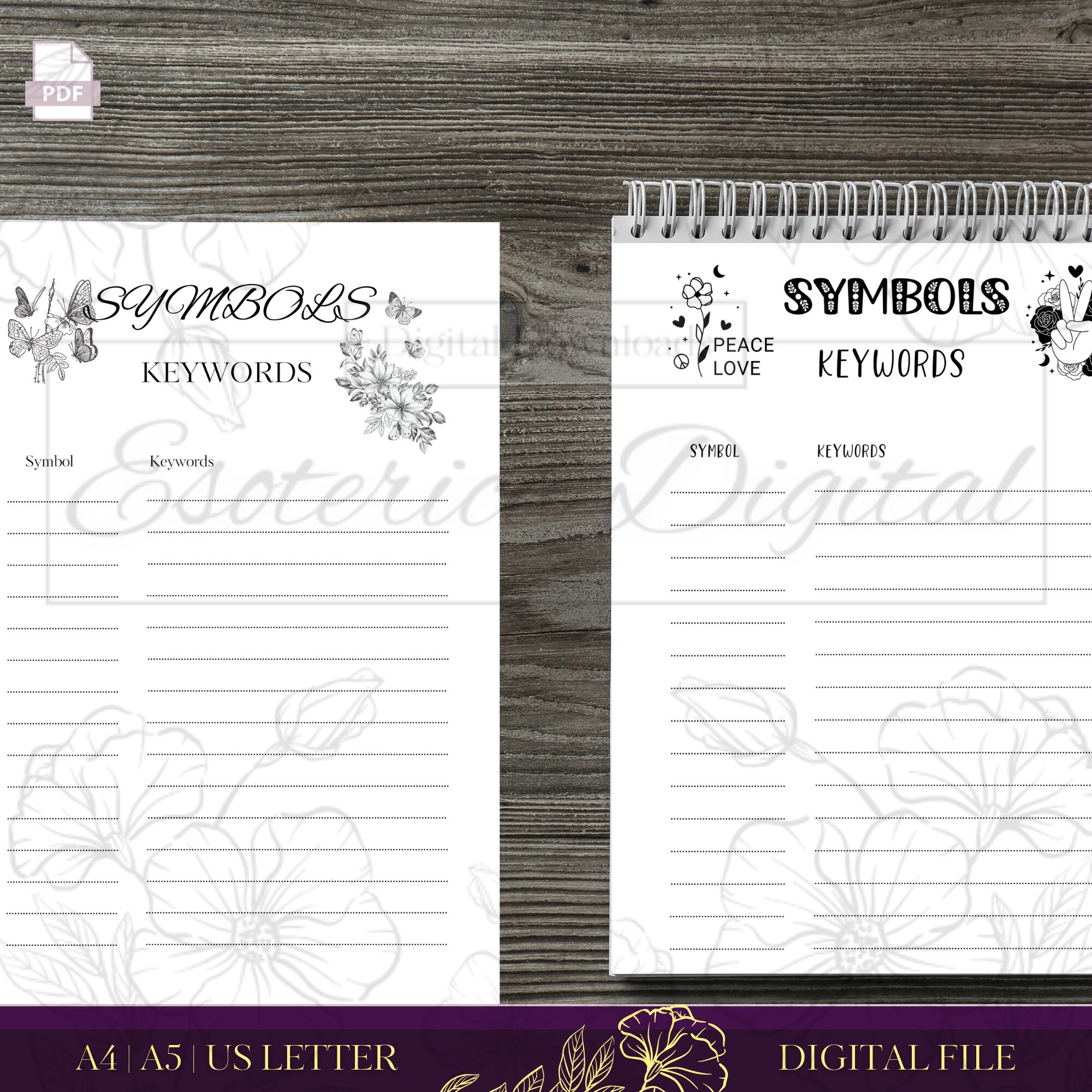Create Your Own Symbols Library | PDF Templates | for Tarot and Oracle ...