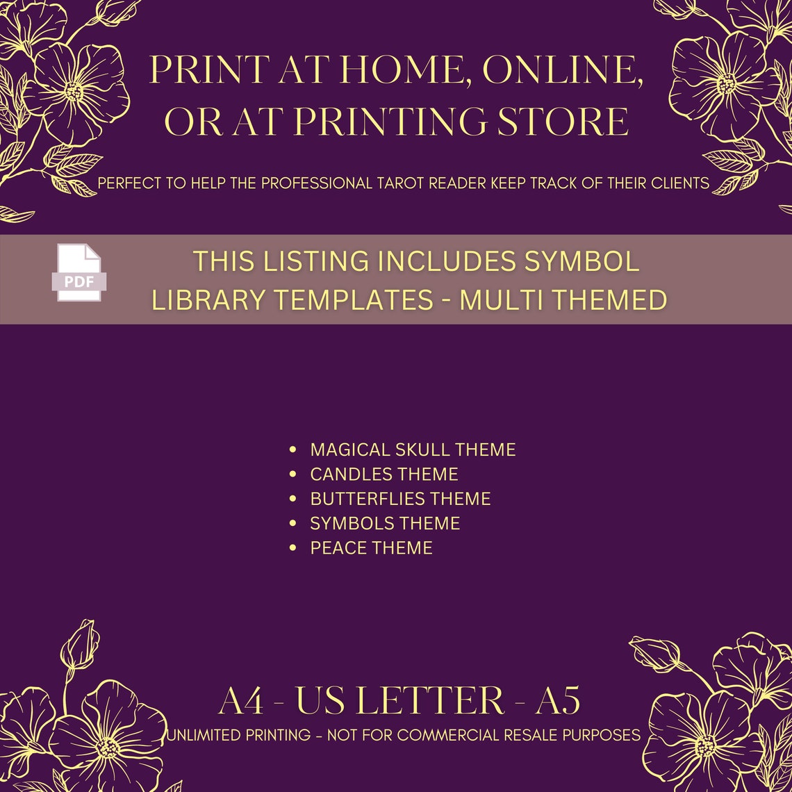 Create Your Own Symbols Library PDF Templates for Tarot - Etsy