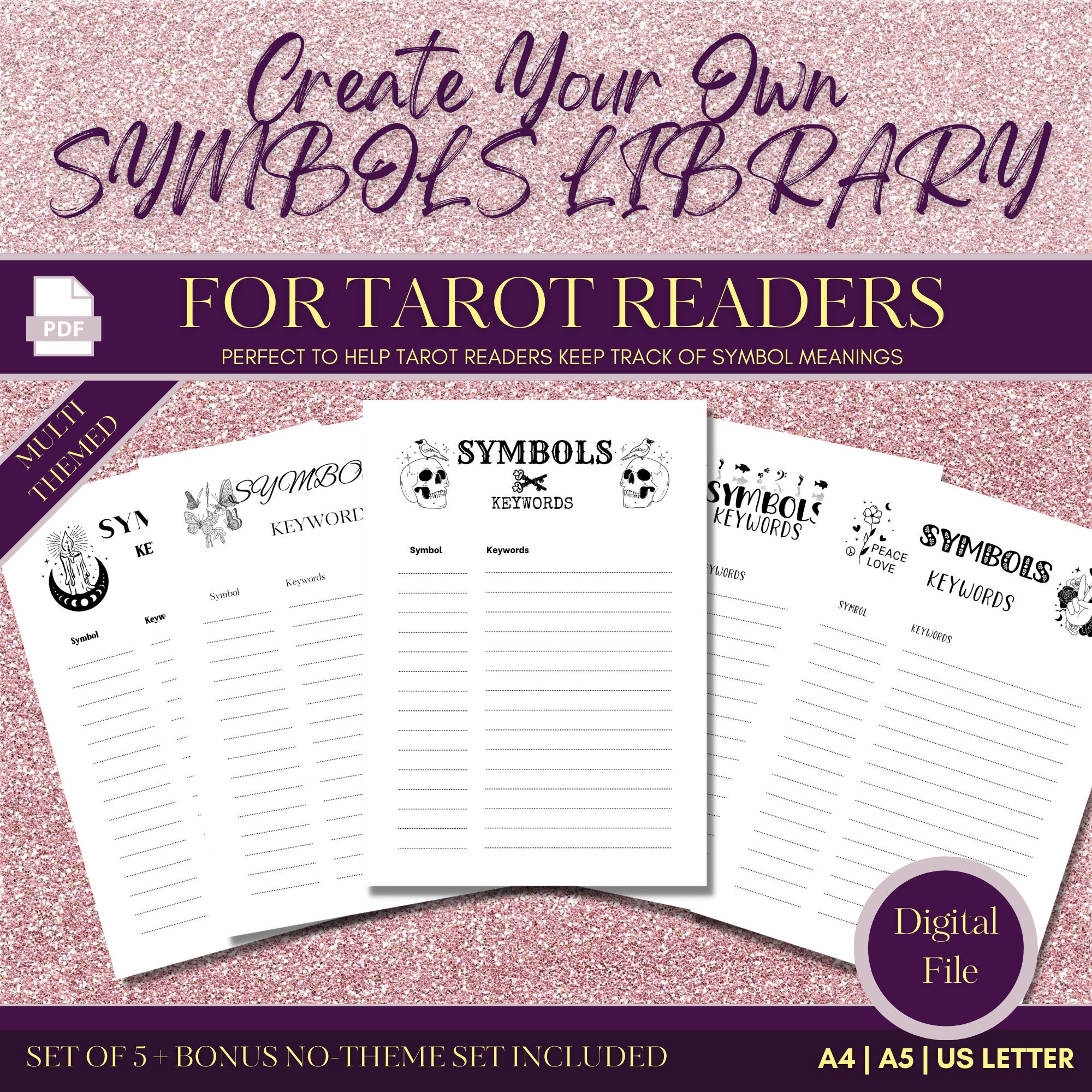 Create Your Own Symbols Library | PDF Templates | for Tarot and Oracle ...