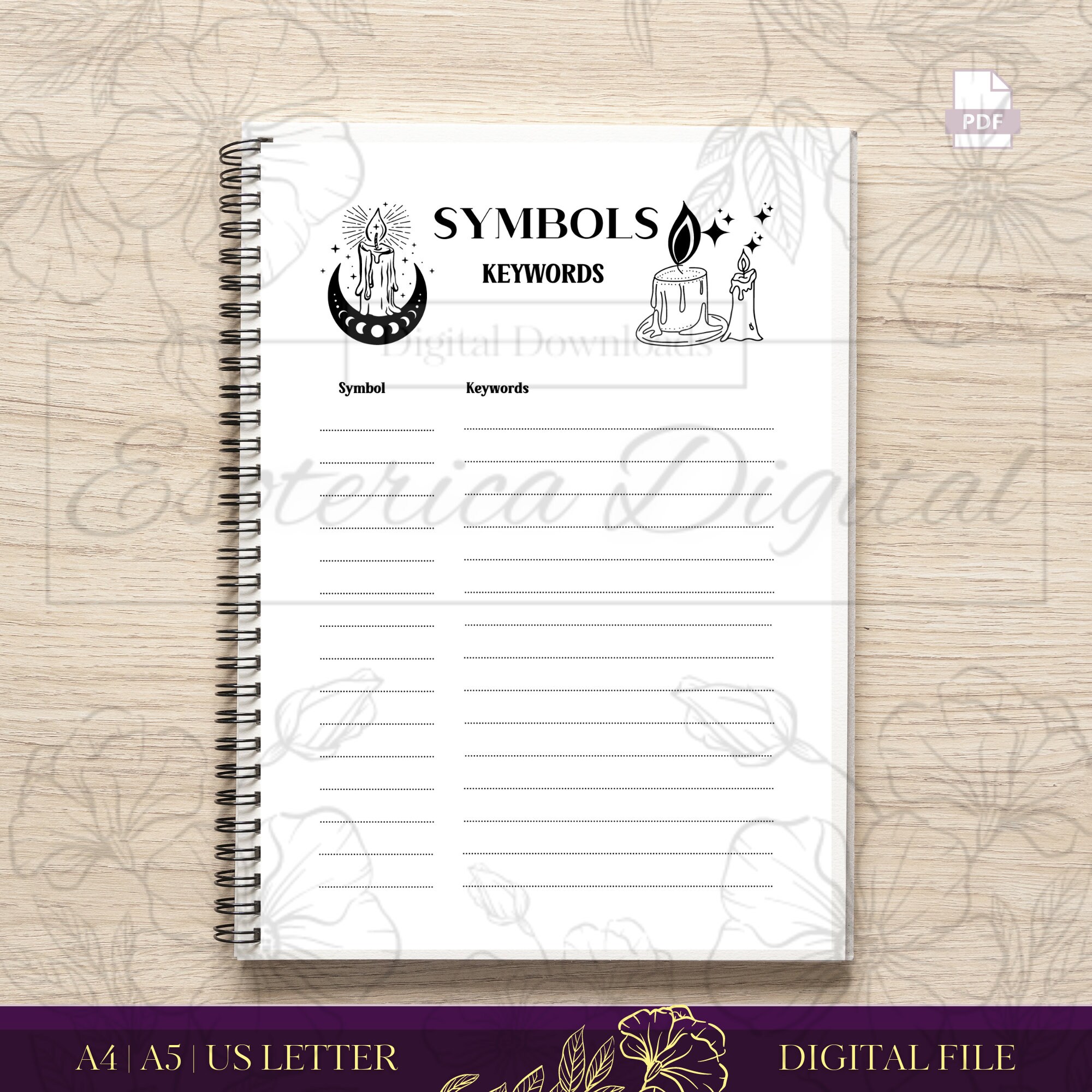 Create Your Own Symbols Library | PDF Templates | for Tarot and Oracle ...