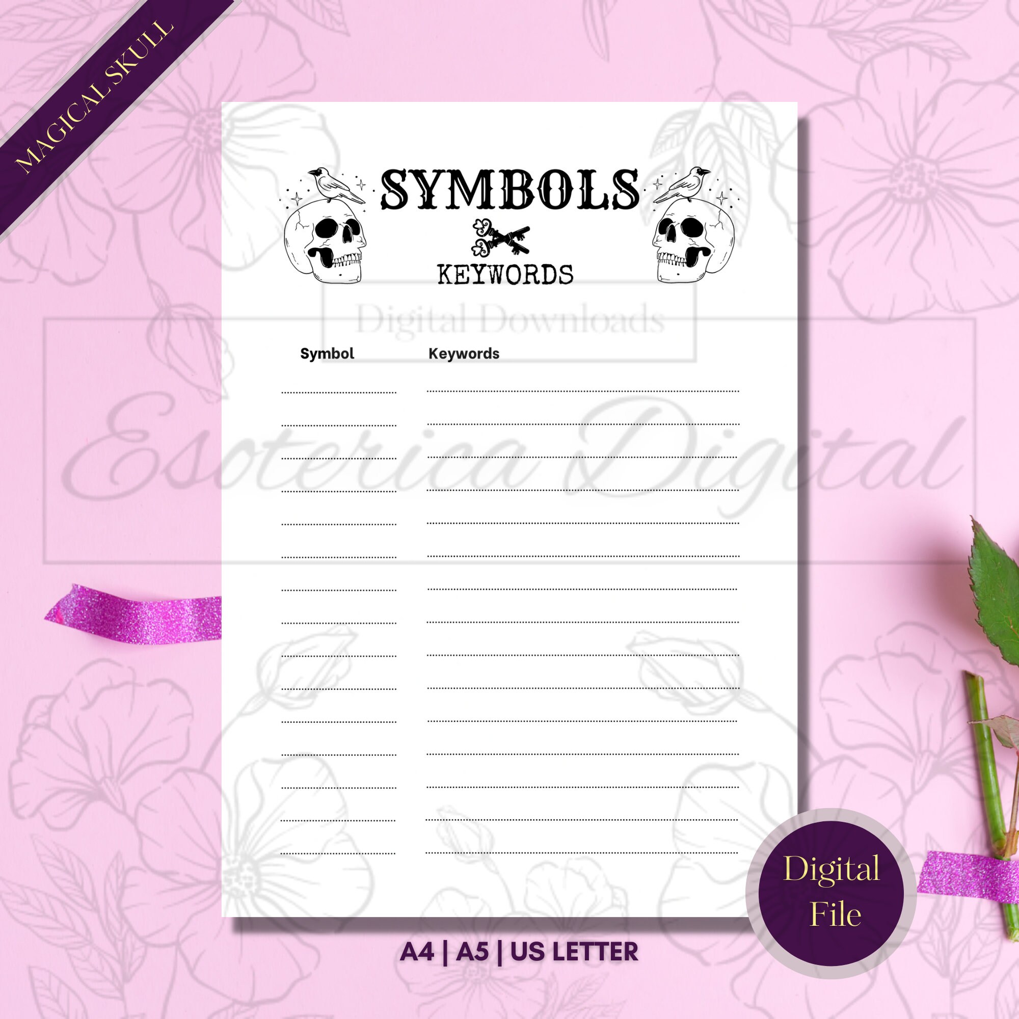 Create Your Own Symbols Library | PDF Templates | for Tarot and Oracle ...