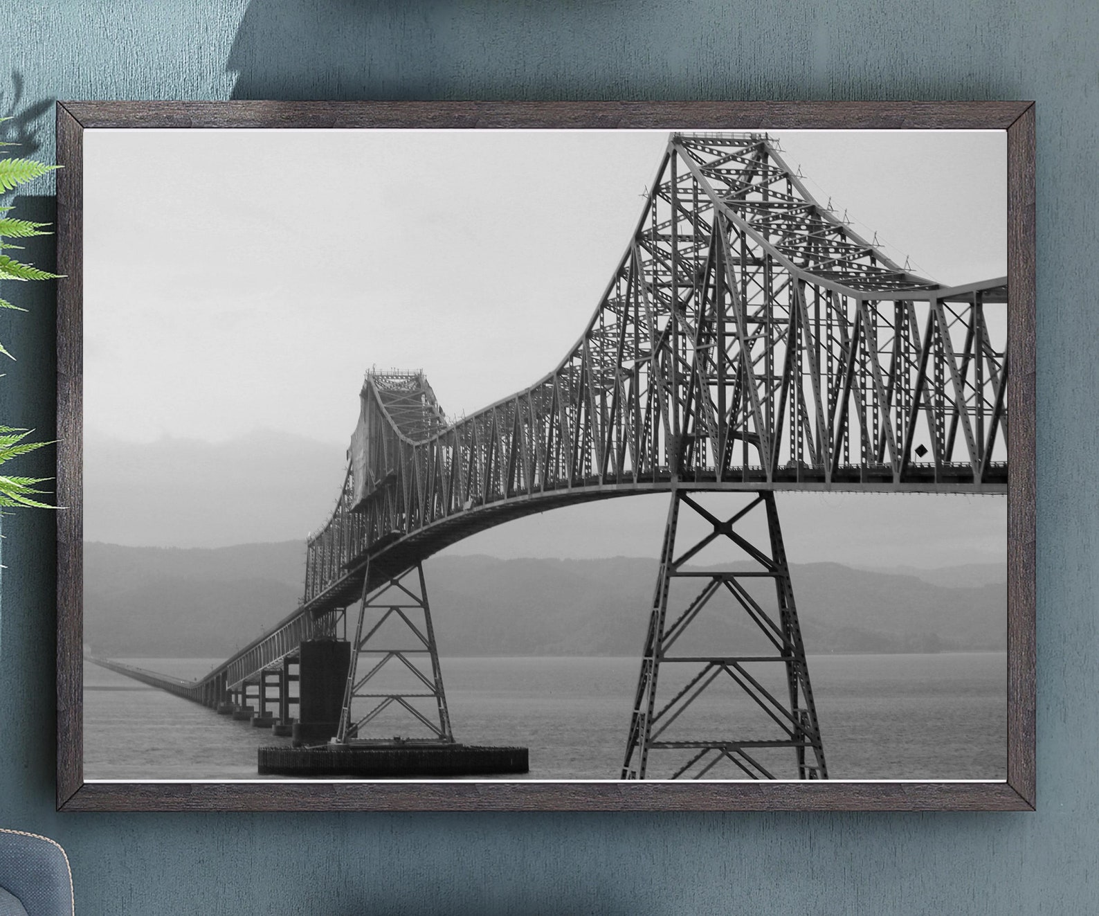 FIVE MILE BRIDGE Digital Printable Columbia River Bridge Wall Art - Etsy