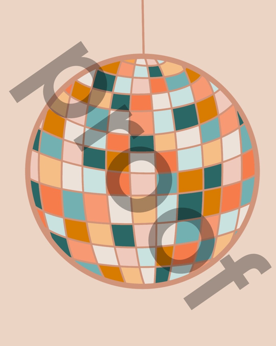 Boho Disco Ball Digital Download Wall Art - Etsy