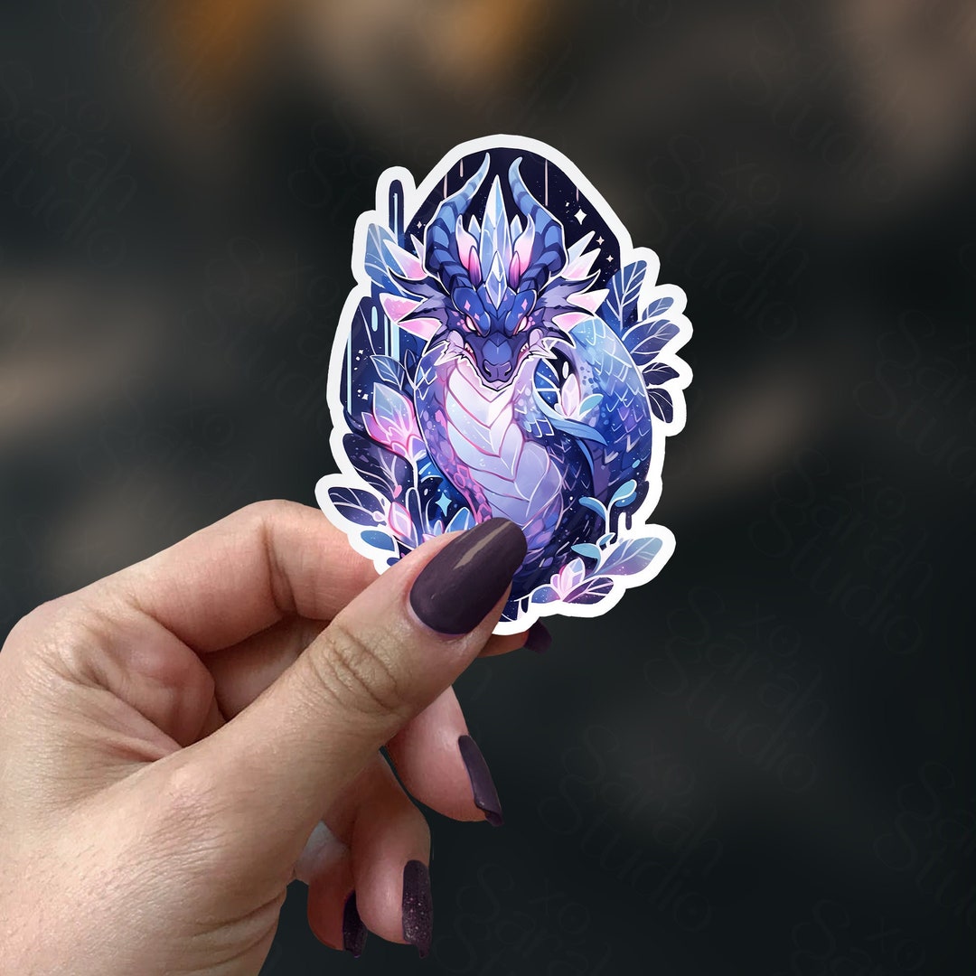 Celestial Dragon Sticker, Premium Vinyl, Blue and Purple, Mystic ...
