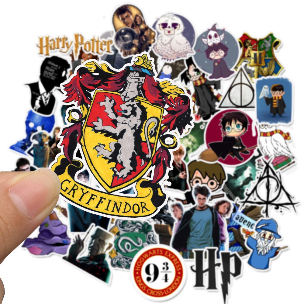 50 Pcs Harry Potter Stickers Laptop Skateboard Decals Waterproof Non ...