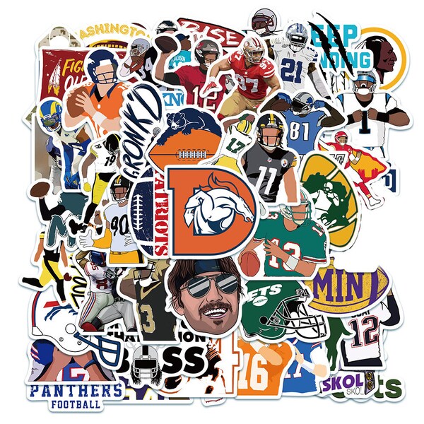 Nfl Stickers - Etsy