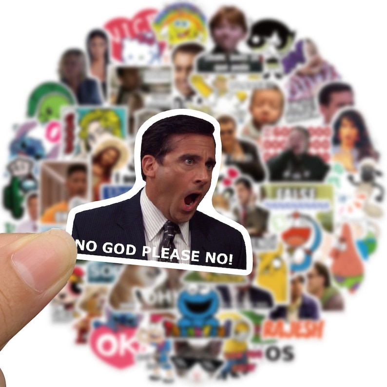 50 Pcs Funny Memes Stickers Laptop Skateboard Decals - Etsy