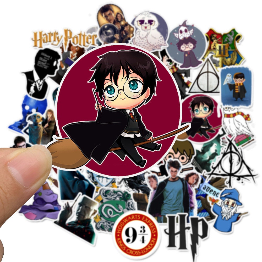 50 Pcs Harry Potter Stickers Laptop Skateboard Decals Waterproof Non ...