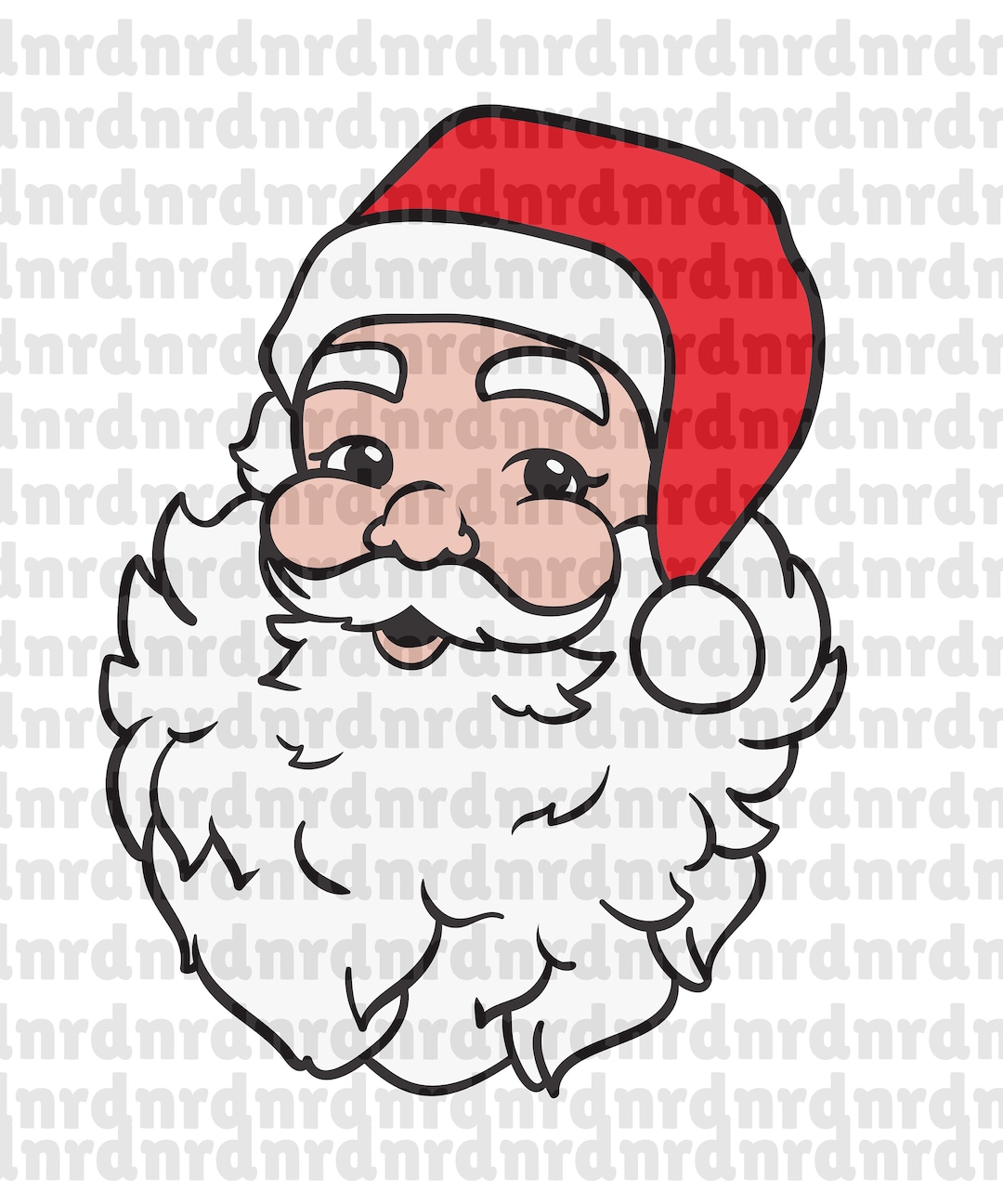 Santa Claus Svg, Retro Santa, Santa Face Svg, Digital Download Svg ...