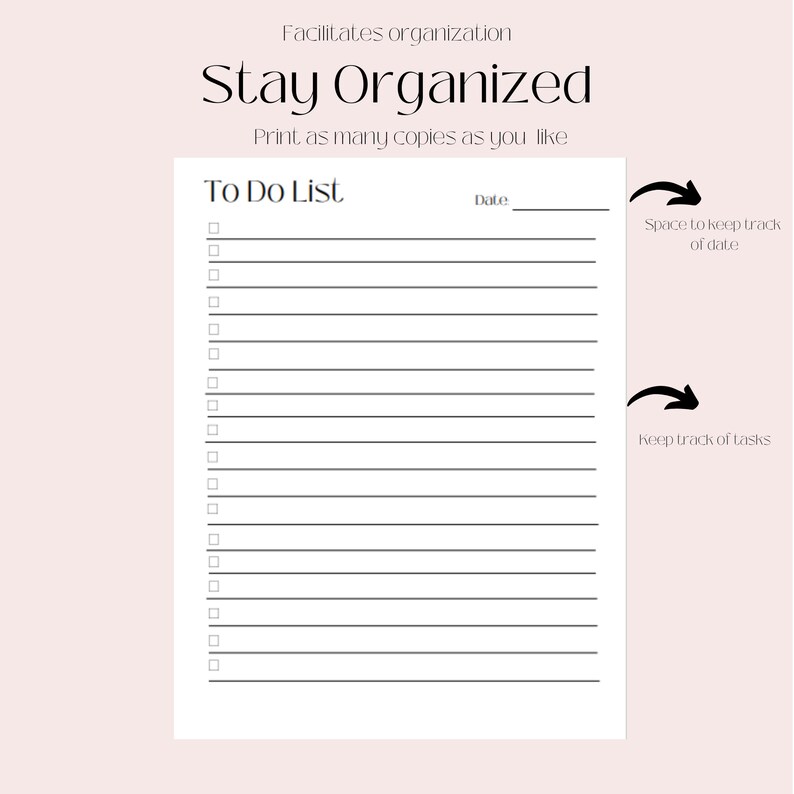 Minimal Printable to Do List Simple Task List Checklist - Etsy Canada