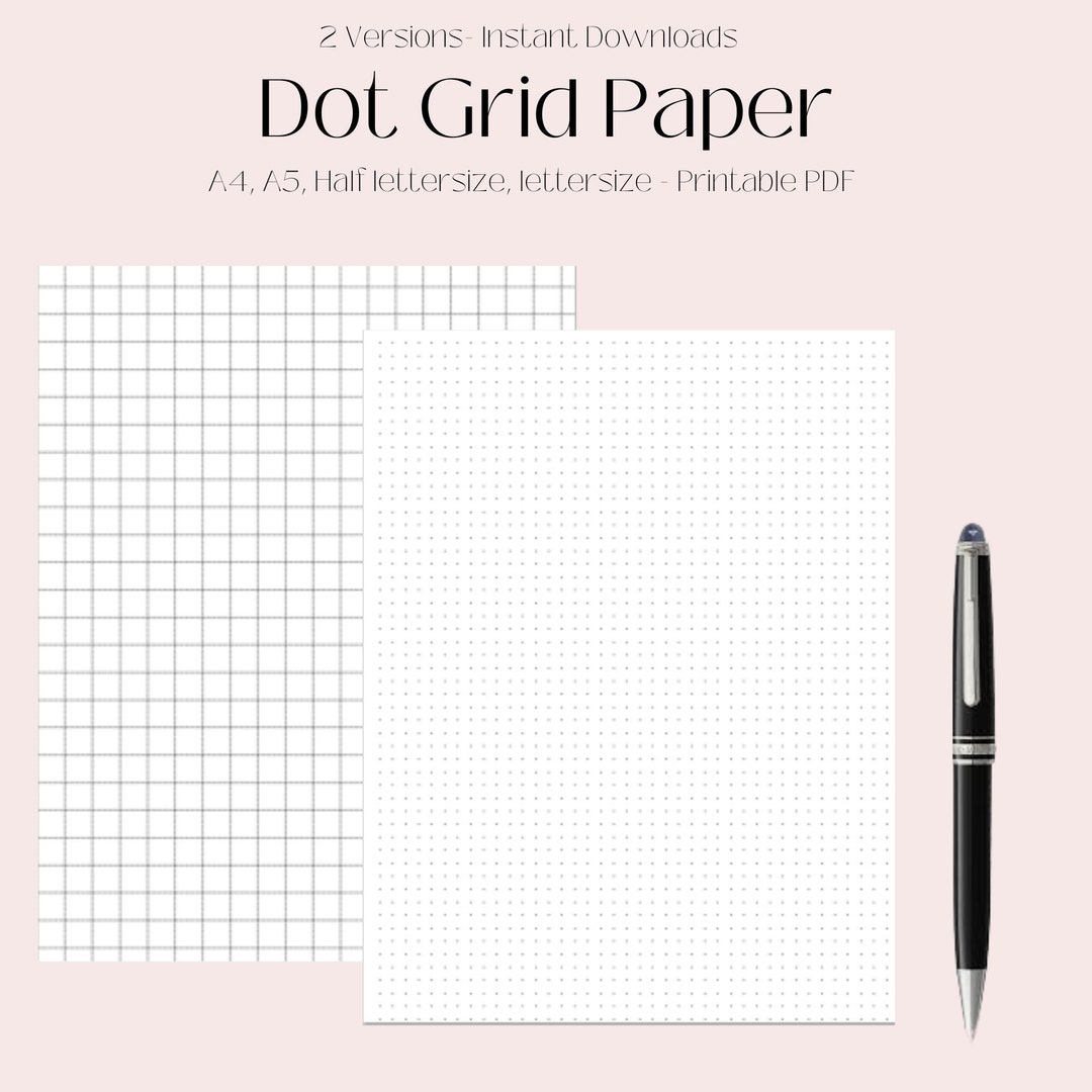Dot Grid Paper Printable Bullet Journal Templateplanner - Etsy