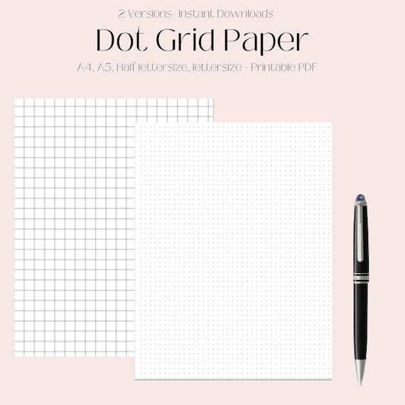 Dot Grid Paper Printable Bullet Journal Templateplanner - Etsy