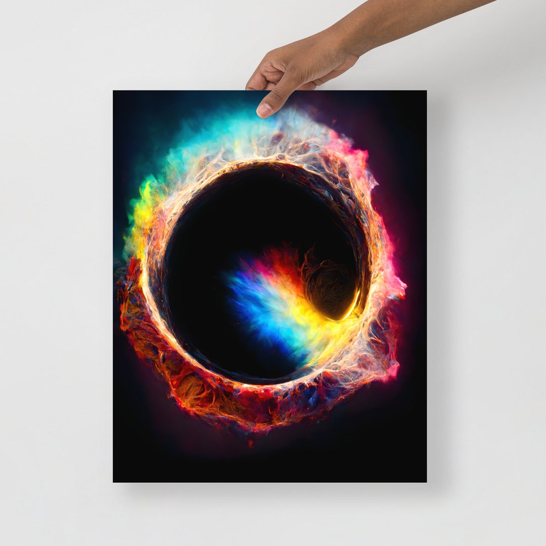 Colorful Black Hole Poster Abstract Wall Art - Etsy
