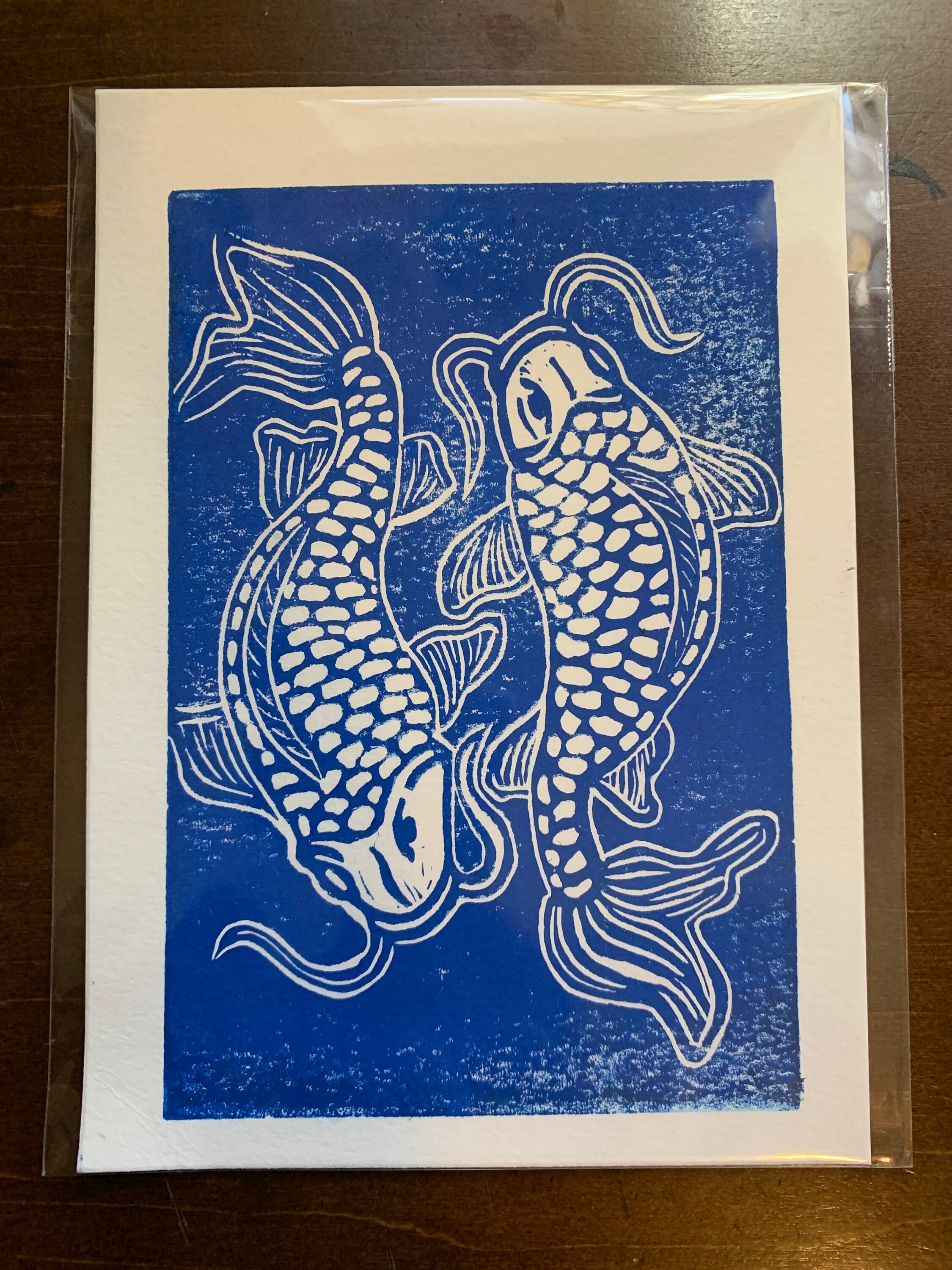 Hand Block Printed Koi Fish - Etsy