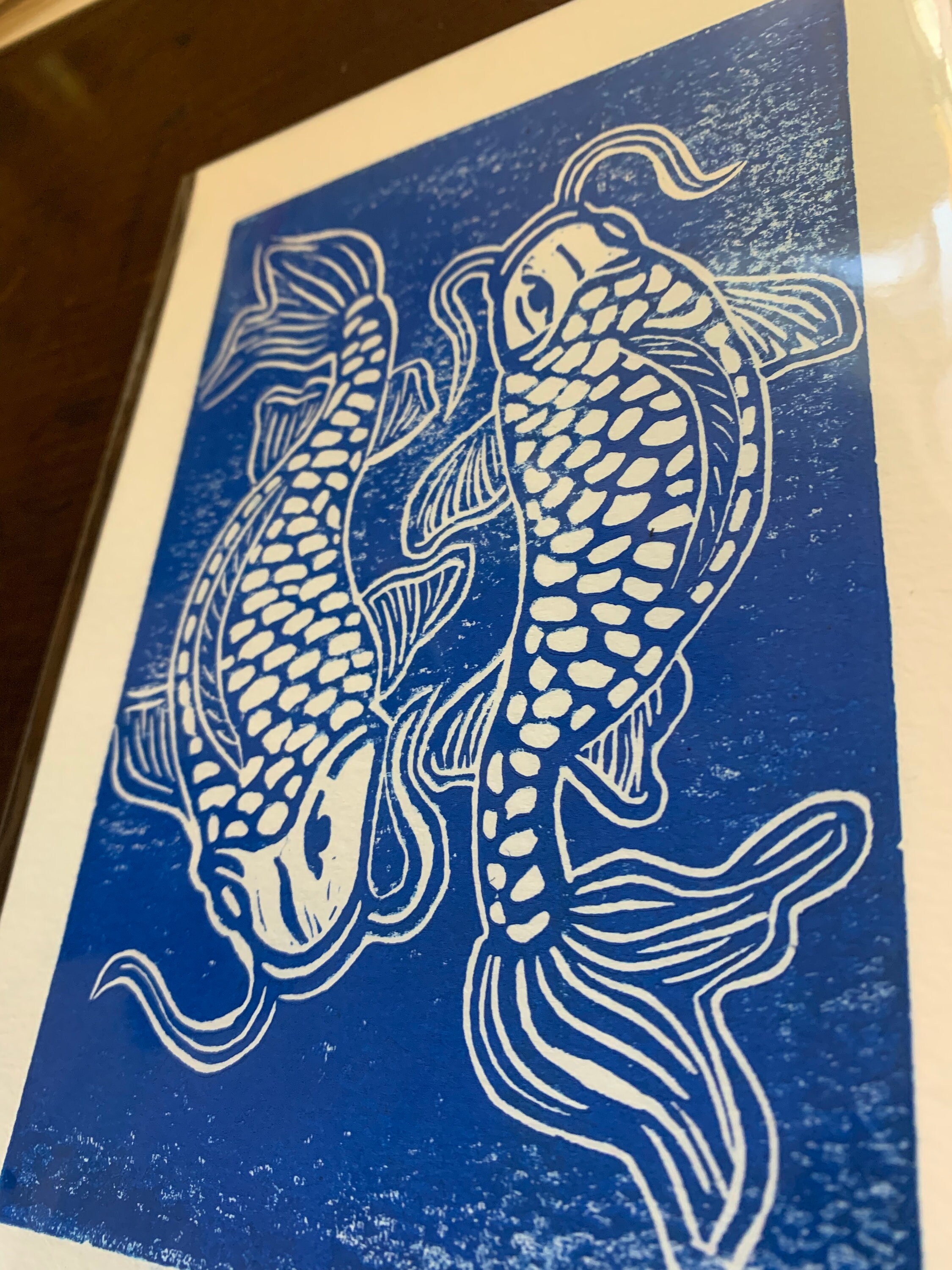 Hand Block Printed Koi Fish - Etsy