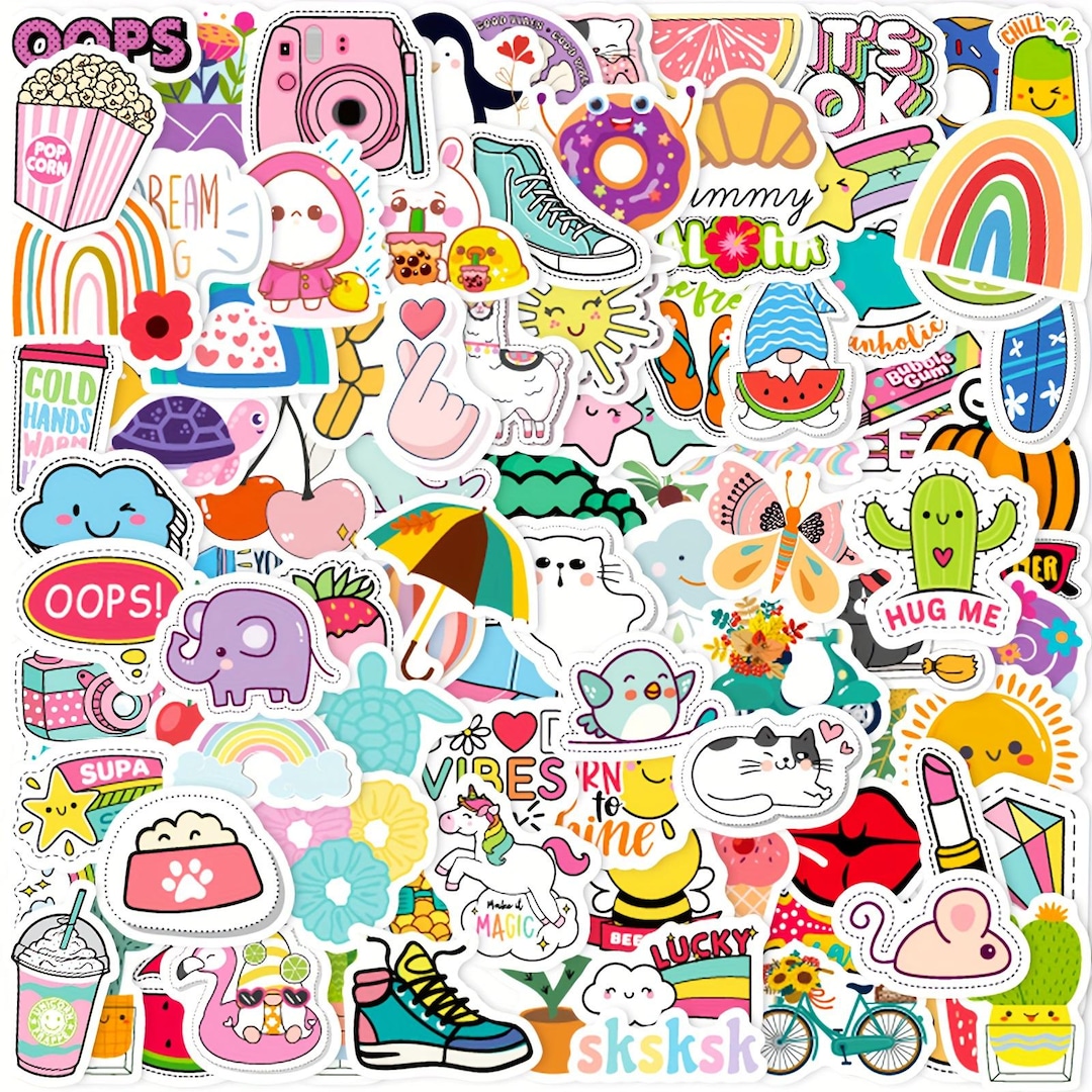 10-100 Part 2 / Adorable Stickers for Kids Cute Small Colorful Stickers ...