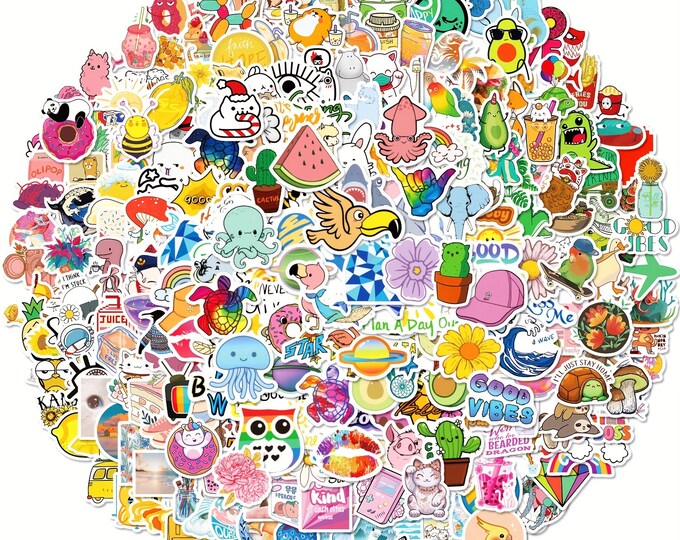 10-100 Pcs Adorable Stickers for Kids Cute Colorful Stickers - Laptop ...