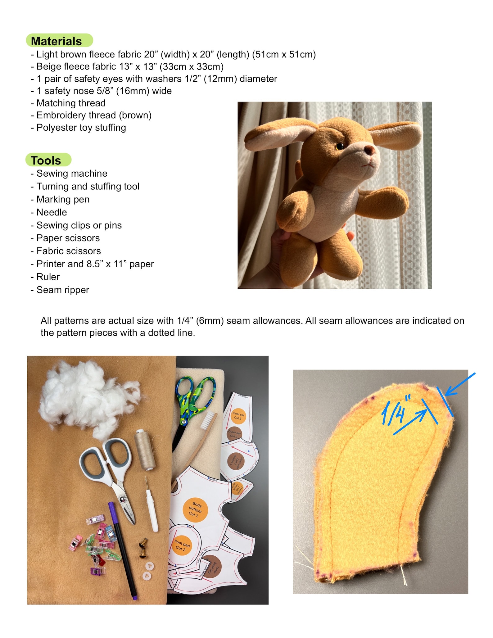 Puppy Plush Toy Sewing Pattern: Stuffed Dog (PDF Pattern) - Etsy