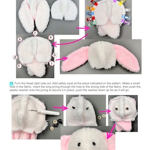 Bunny Plushy Toy Sewing Pattern, Stuffed Bunny Pattern - Etsy Australia