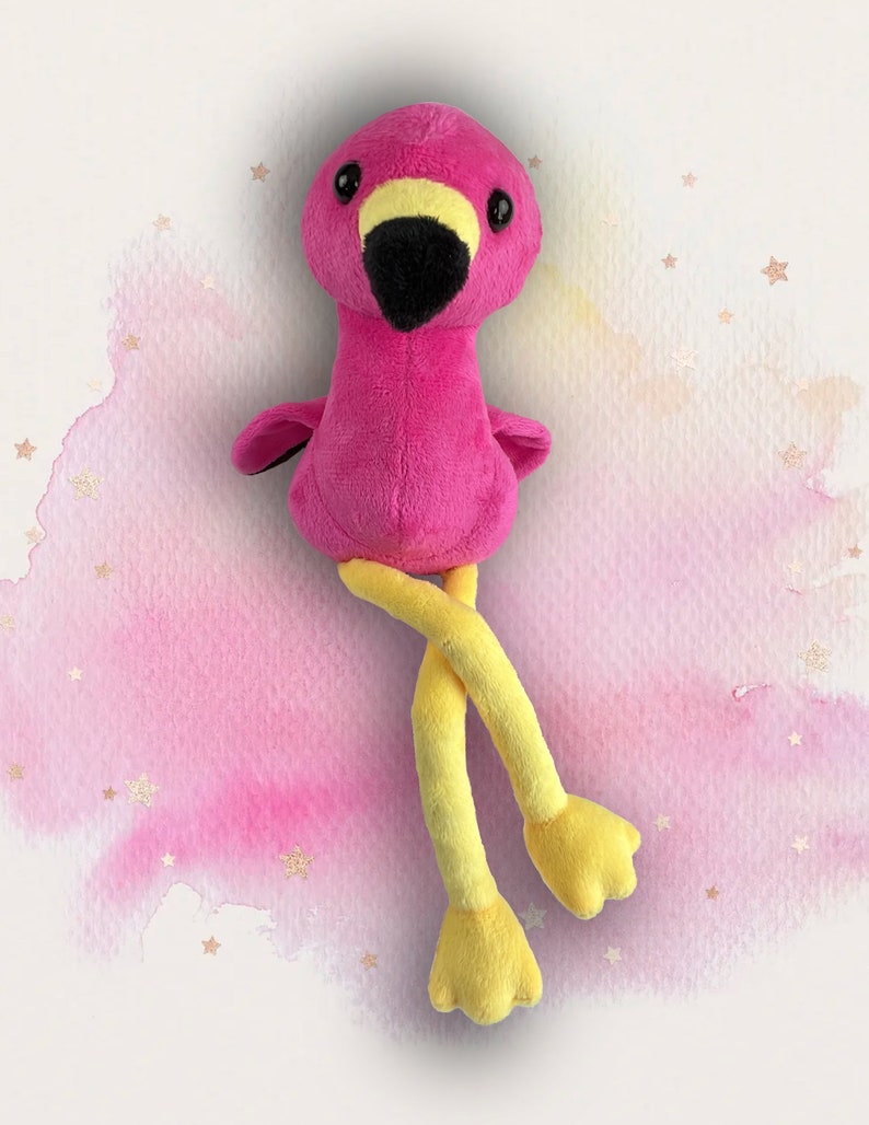FLAMINGO Sewing Pattern Stuffed Animal DIY Bird Plush Toy Sewing ...