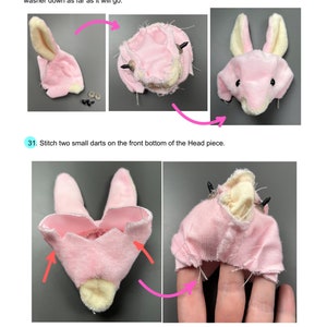 Bunny Rabbit Stuffed Toy Sewing Pattern, Tutorial DIY Plushie Toy ...