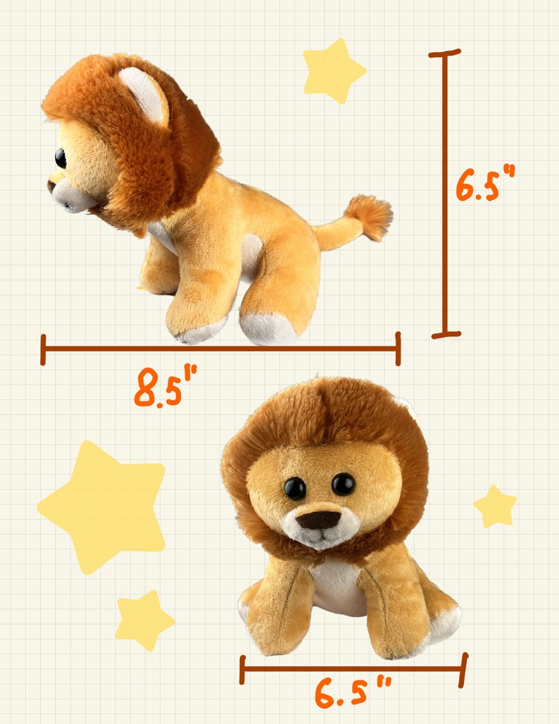 Lion PDF Sewing Pattern Stuffed Animal DIY Plush Toy Sewing - Etsy