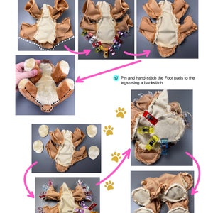 French Bulldog Plushy Toy Sewing Pattern, Tutorial DIY Stuffed Toy ...