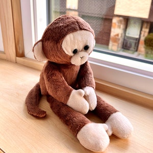 Monkey Plushy Toy Sewing Pattern, Tutorial DIY Stuffed Toy Monkey - Etsy