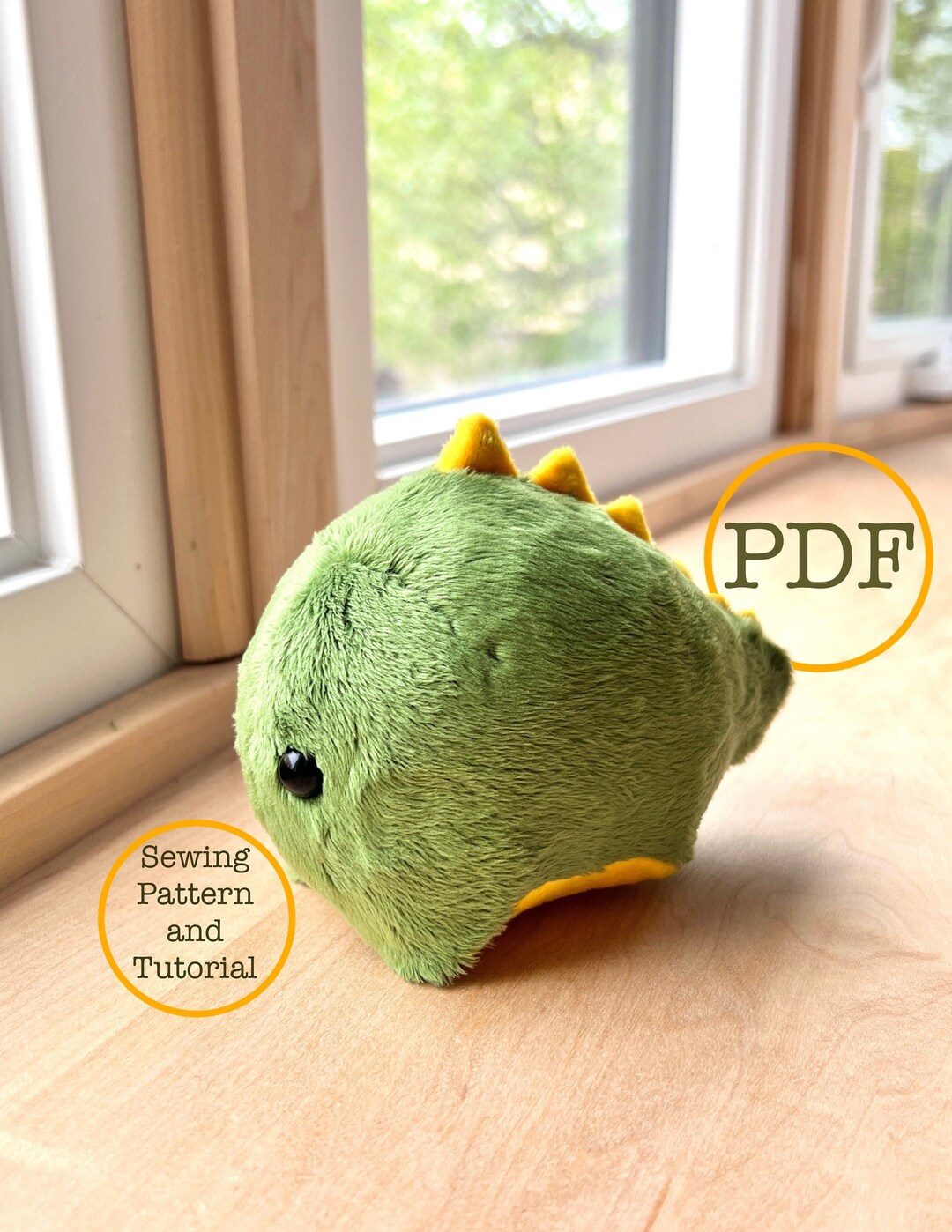 Dinosaur Plushy Toy Sewing Pattern, Stuffed Kawaii Dino Tutorial - Etsy