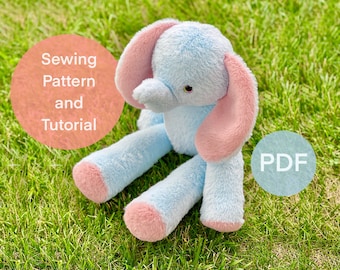 Elephant Plushy Toy Sewing Pattern Stuffed Elephant Tutorial - Etsy
