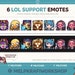 LOL SUPPORT EMOTES (6) | Twitch | Discord | Youtube | Cute League of ...