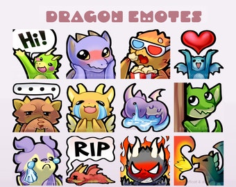 Dragon Emote Pack - Etsy