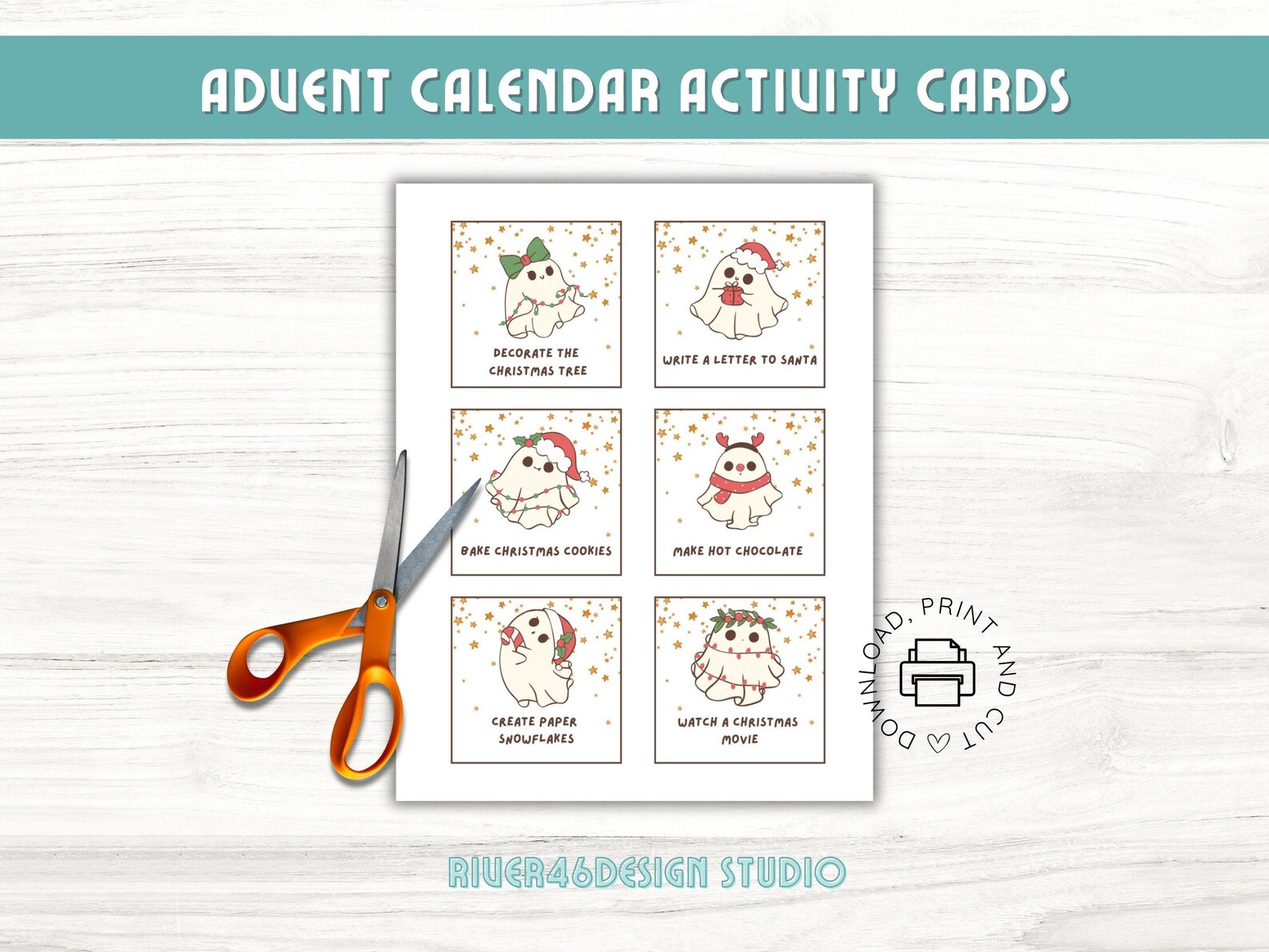 30 Advent Calendar Activity Cards, Christmas Bucket List, Printable ...