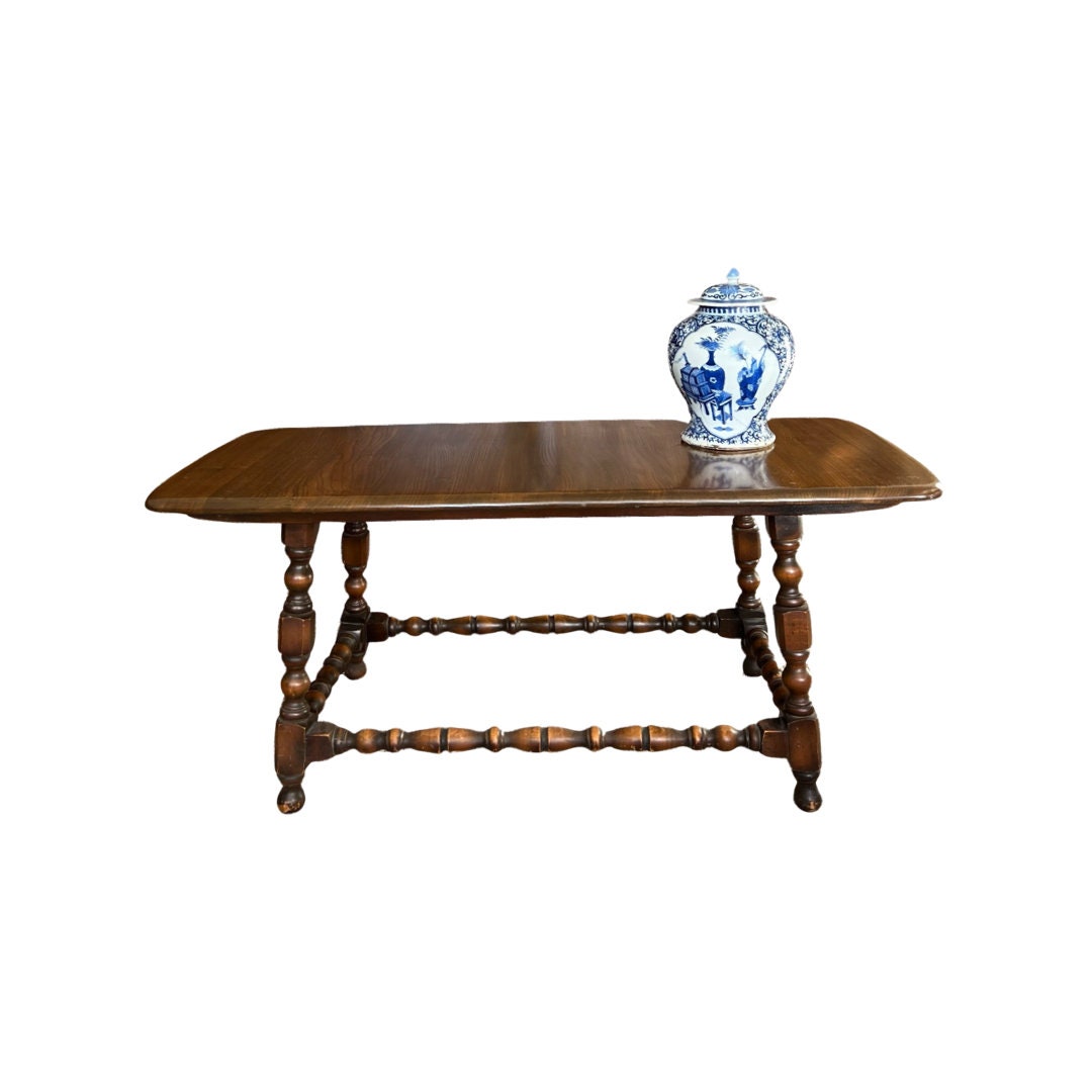 1980s British Ercol Old Colonial Coffee Table, Inspired by Simple ...