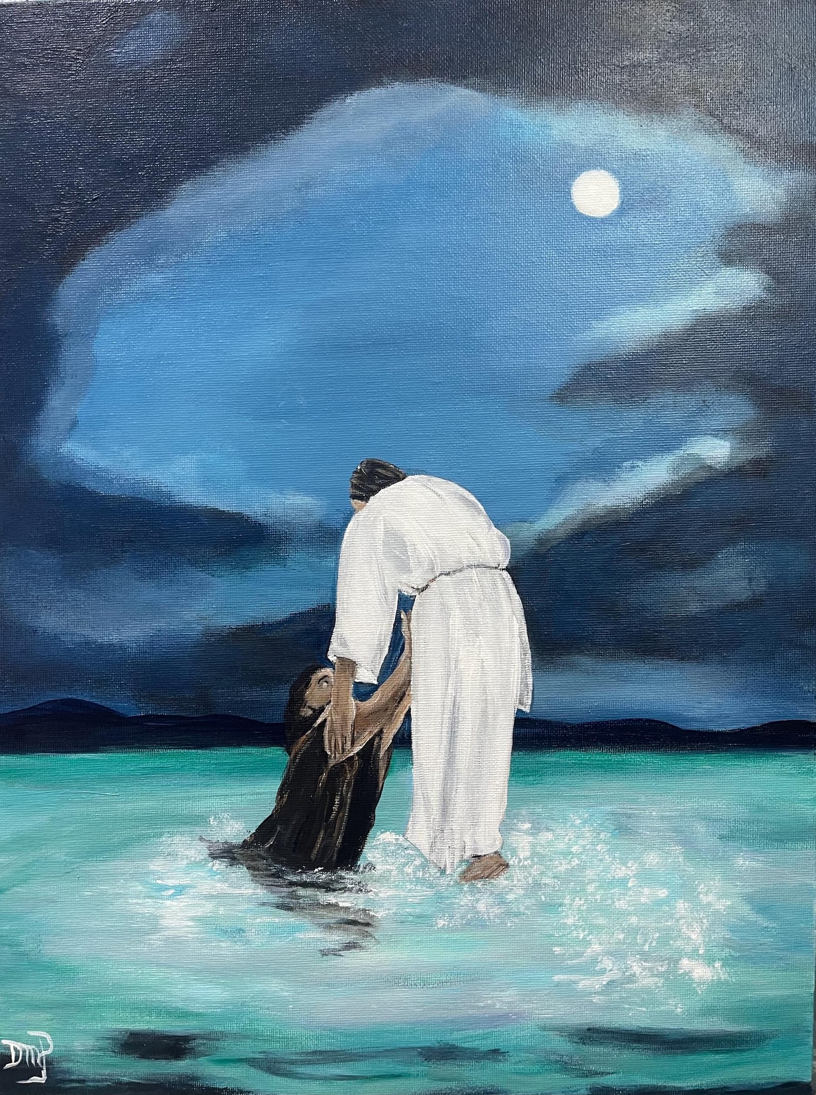 Acrylic “jesus Saves” Hand Painted. - Etsy