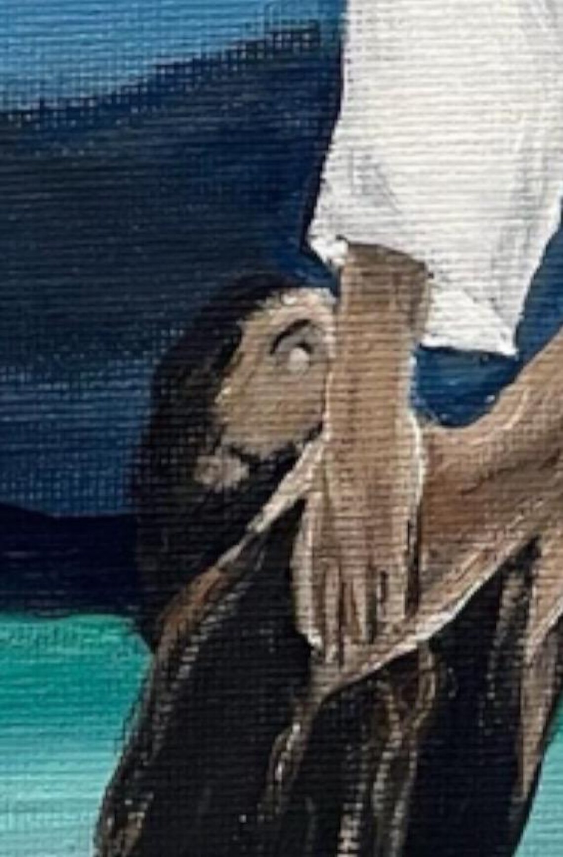 Acrylic “jesus Saves” Hand Painted. - Etsy