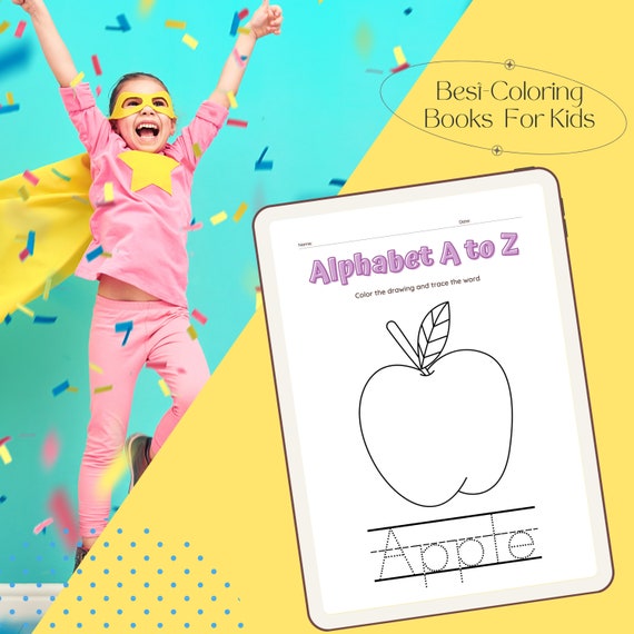 ABC Book Baby Alphabet Coloring Book Baby's first ABC - Etsy