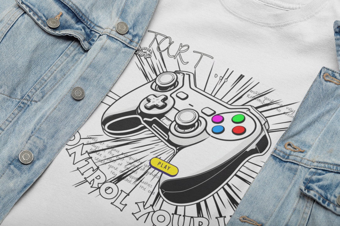 Gaming Controller T-shirt, Control Your Life, Controller, Gaming Tshirt ...