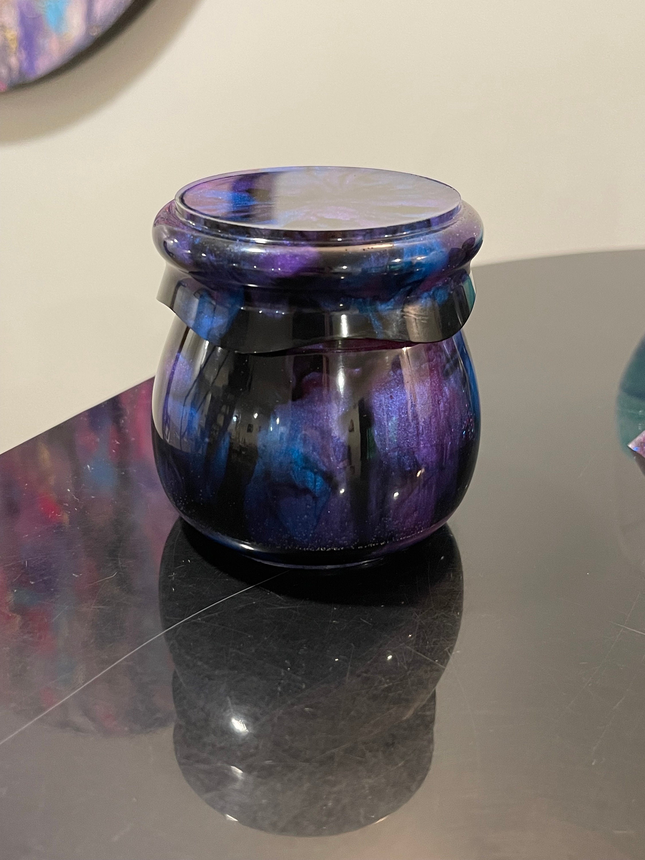 Resin Jar | Galaxy Jar | Resin Container | Decorative Resin Jar - Etsy