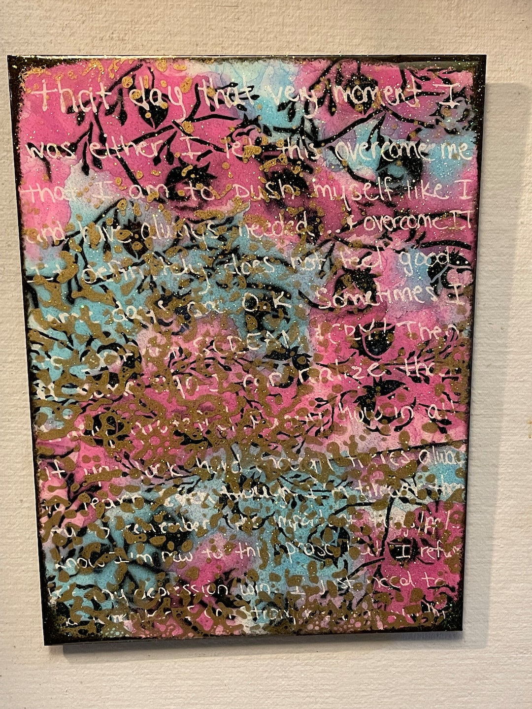 Dear Diary Painting | Abstract Painting | Resin Art - Etsy