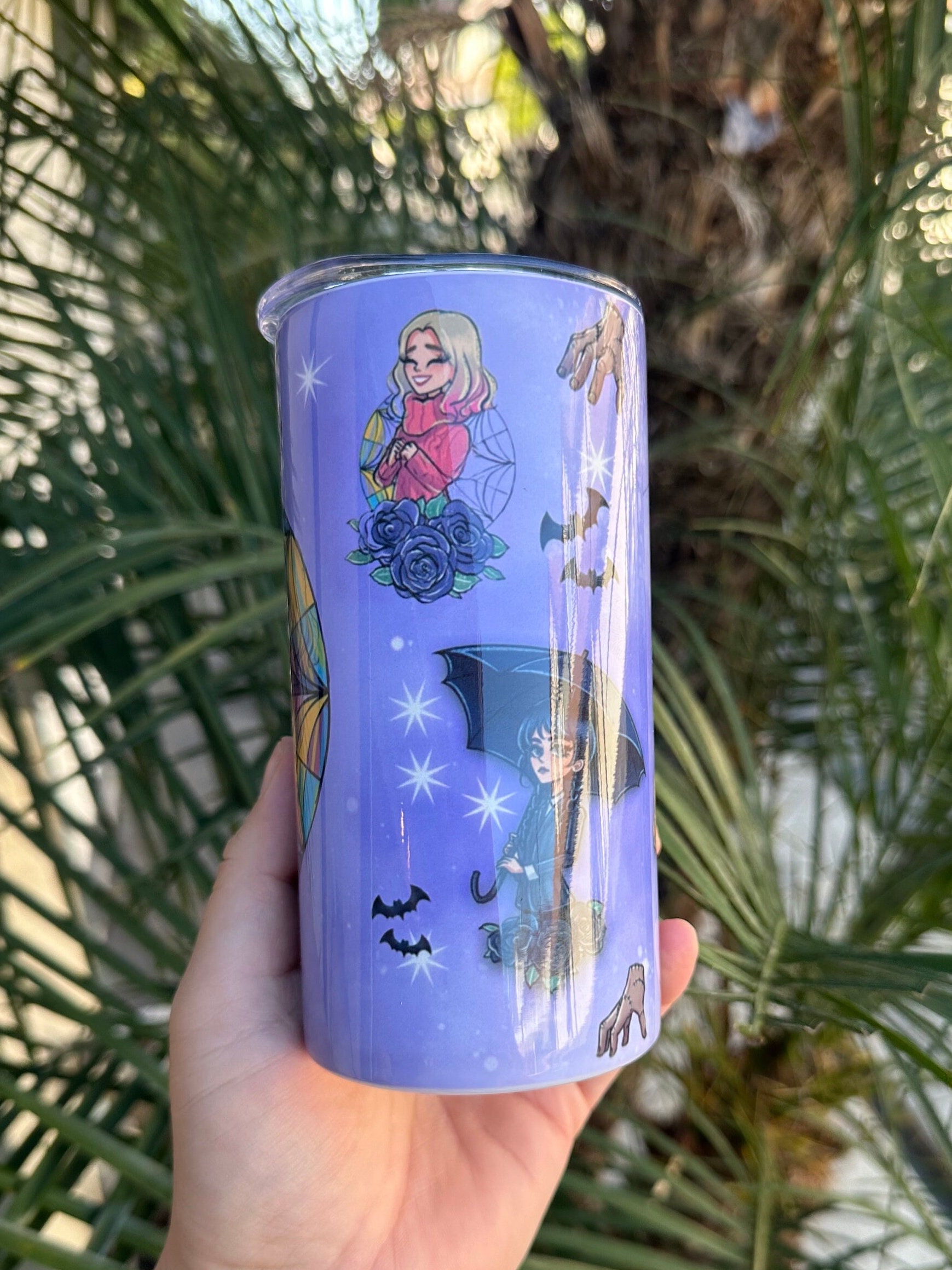 CUSTOM Wednesday Cup With Name Added., 12 OZ, Tumbler, Spooky ...