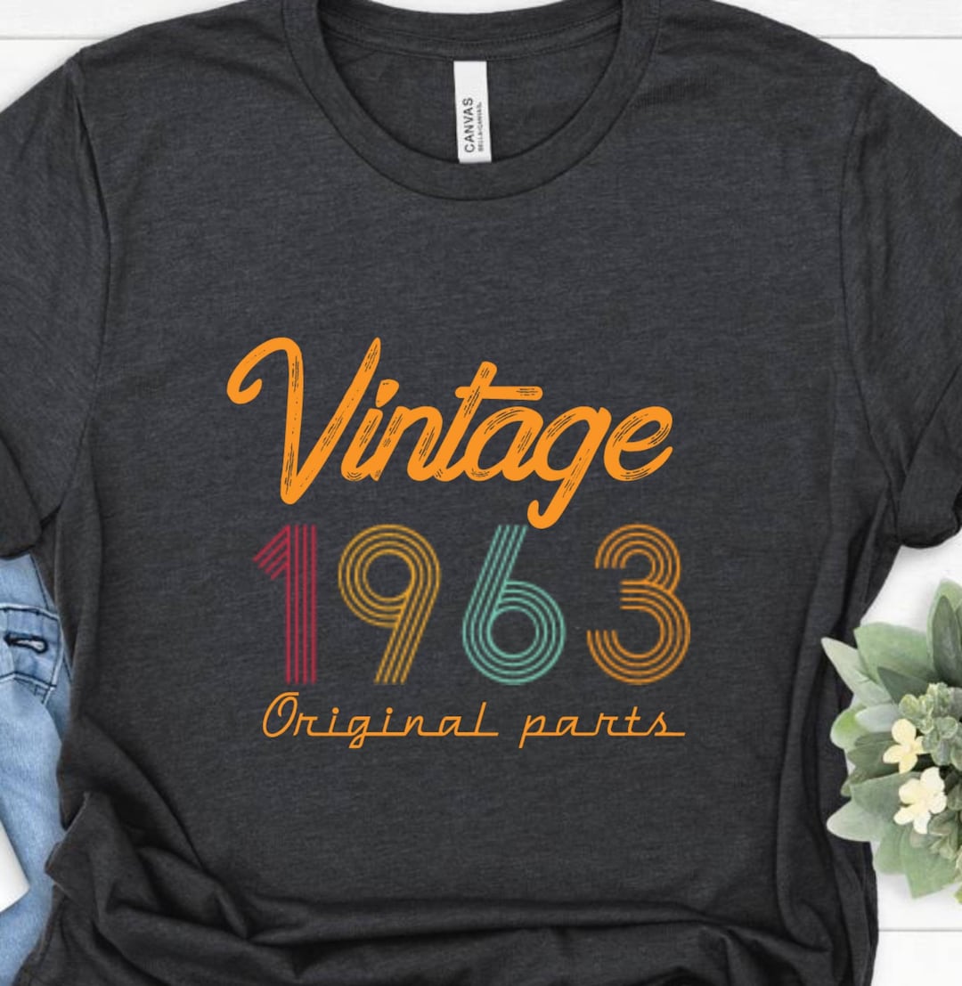 Vintage 1963 60th Birthday T Shirt, 2023 Sixtieth Gift Ideas, 1963 ...