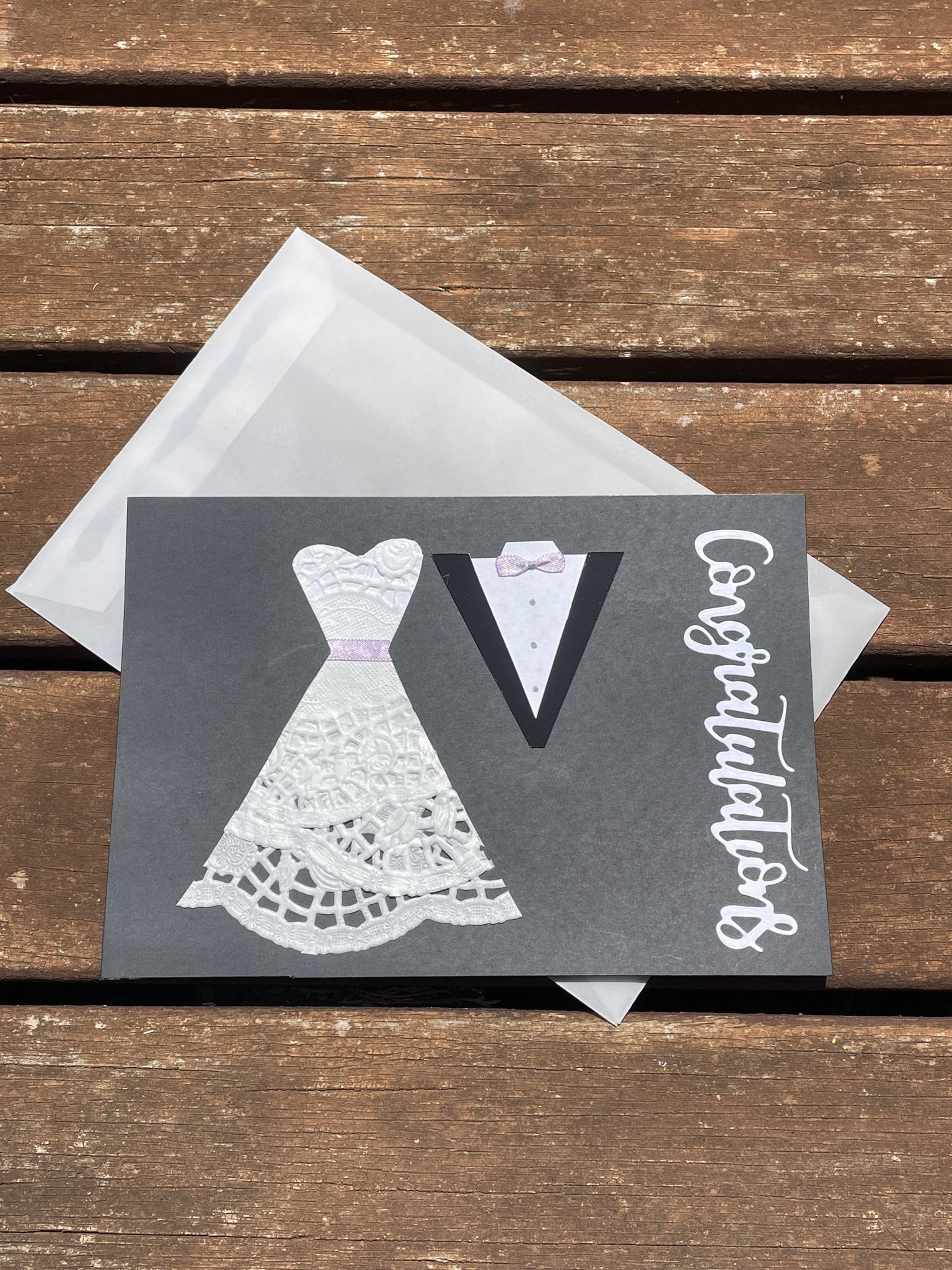 Handcrafted Elegant Wedding Wishes Card - Etsy