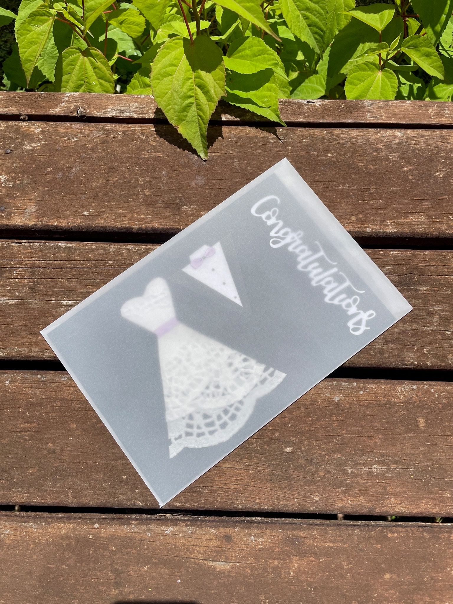 Handcrafted Elegant Wedding Wishes Card - Etsy