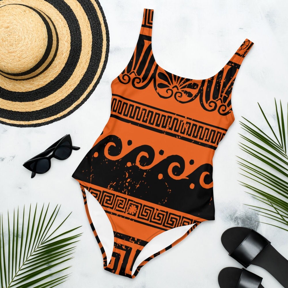 Ancient Greek Design One-piece Swimsuit One-piece Swimsuit - Etsy