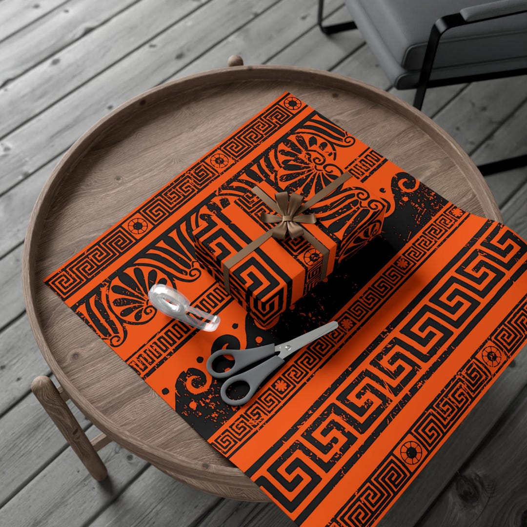 Ancient Greek Design / Greek Vase / Greek Key Deluxe Wrapping Paper (3 ...