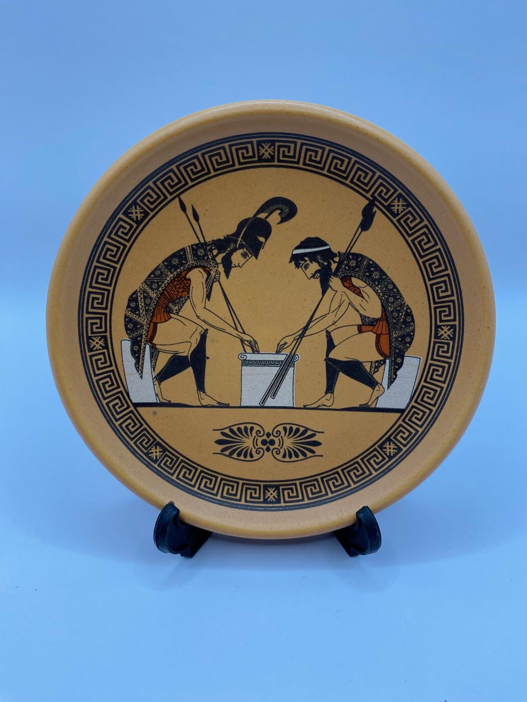 Greek Mythology / Achilles and Ajax / Trojan War / Iliad Plate (orange ...