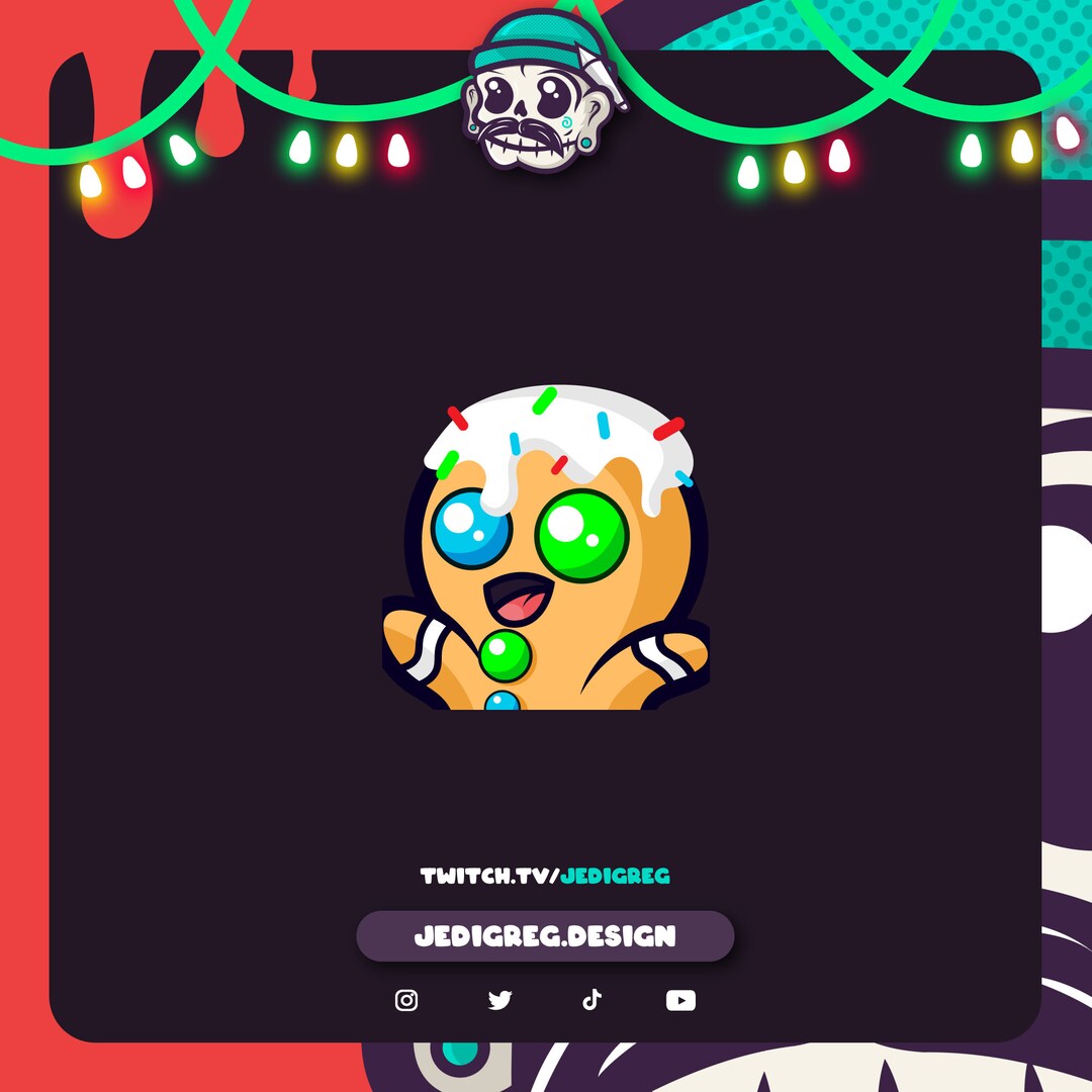 Gingerbread Man Hype Animated Emote: Twitch, Discord, Youtube, Tiktok ...