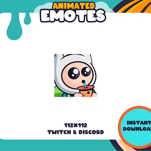 Animated Adventure Boy Sip Emote | for Twitch, Discord and More ...