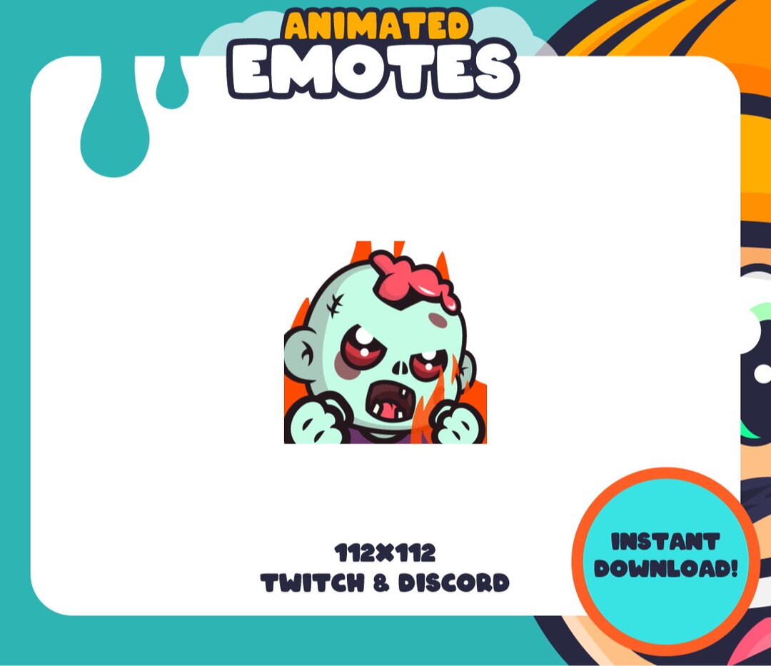 Angry Zombie Halloween Animated Emote | for Twitch, Discord and More ...